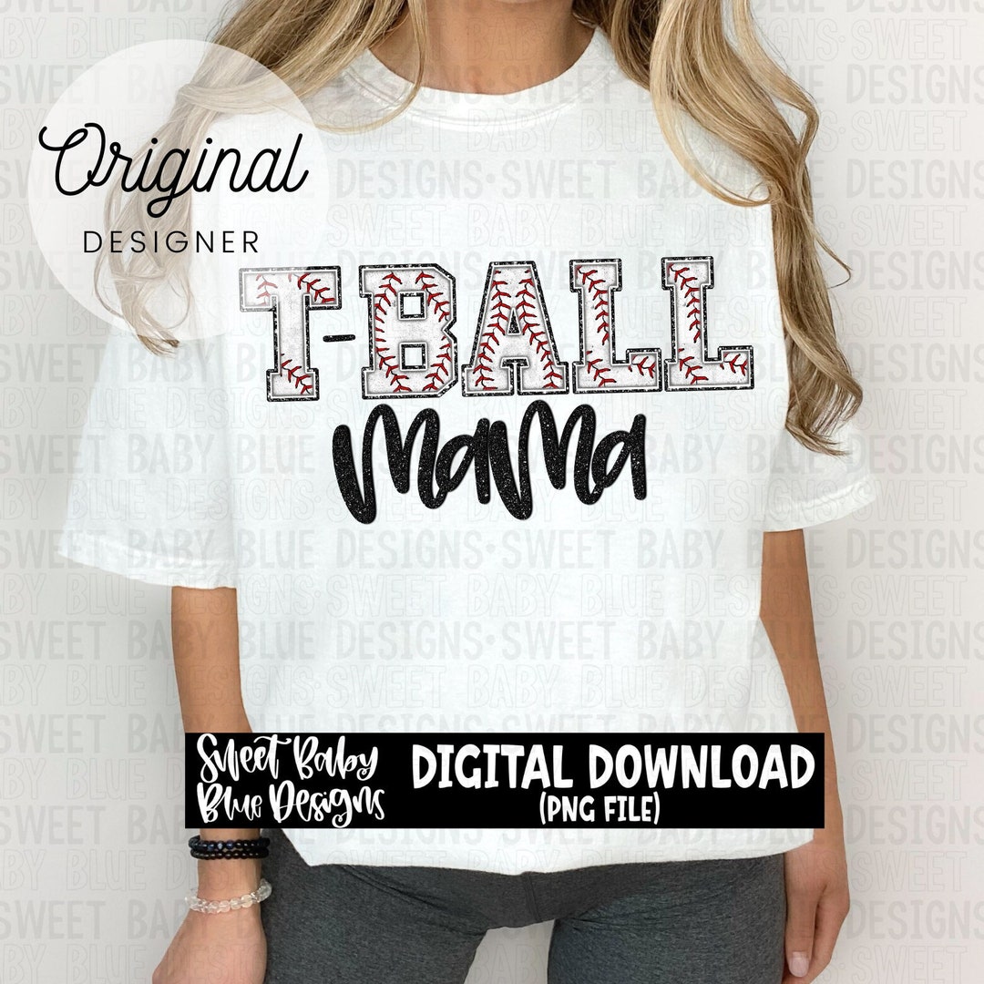 T-ball Mama- Glitter - Digital Instant Download - PNG FILE - Etsy