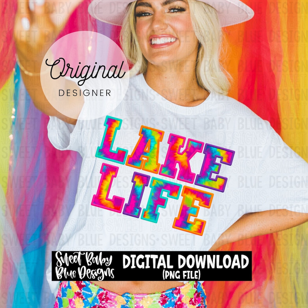 Lake Life- Summer- Faux Embroidery Pattern- Digital Instant Download ...