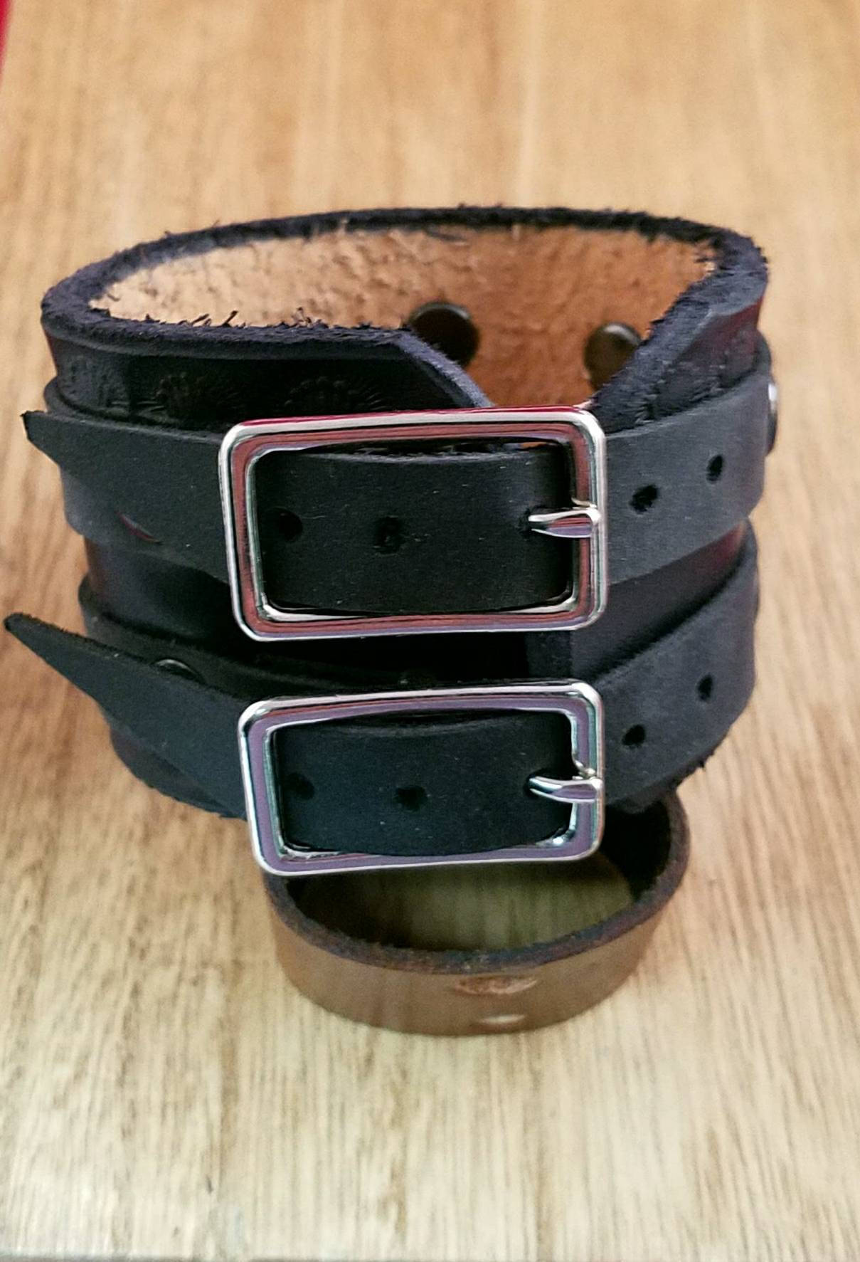 Black buckle cuff with 50 piece concho | Etsy
