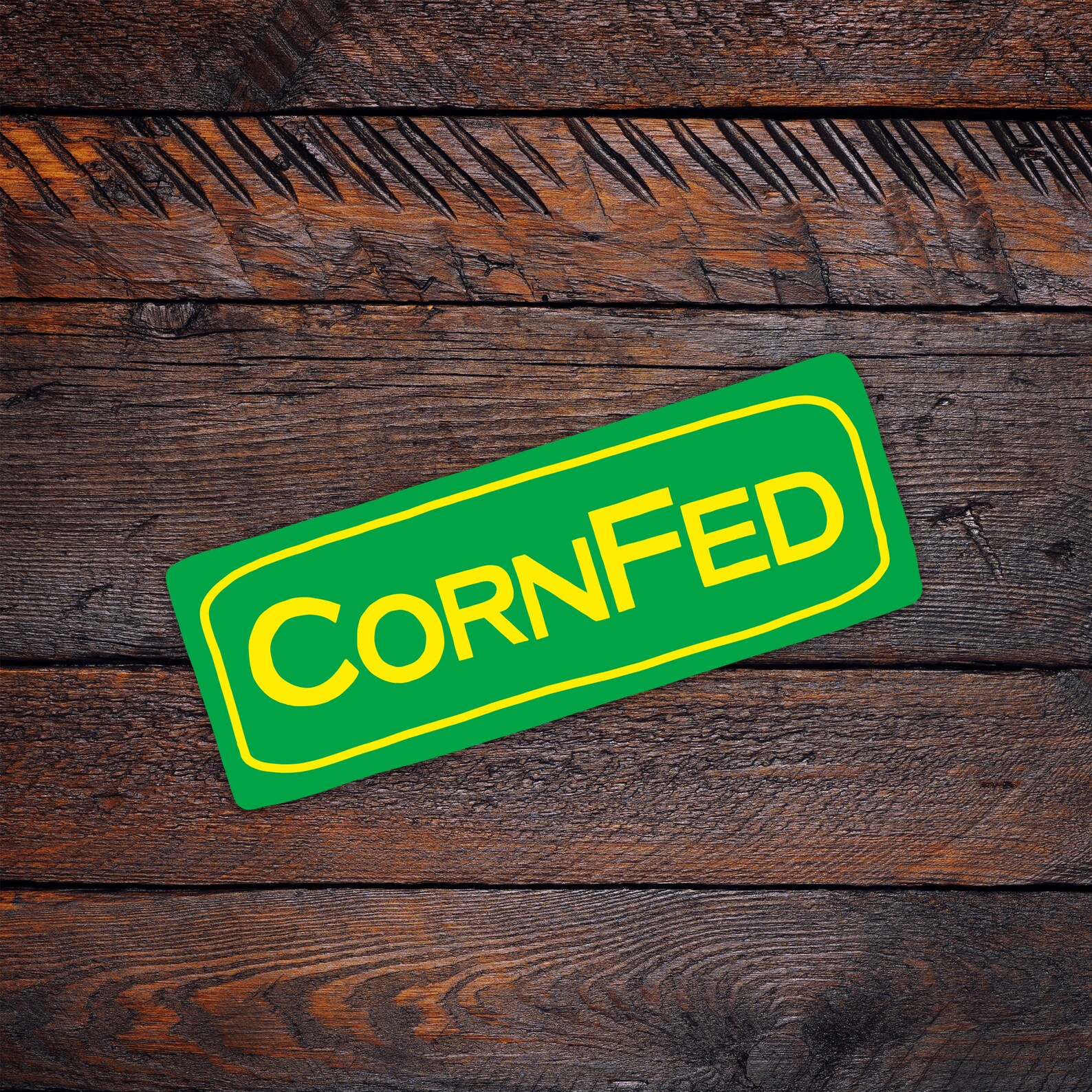 Corn Fed Water Bottle and Laptop Sticker | Etsy