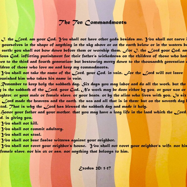 Ten Commandments - Etsy