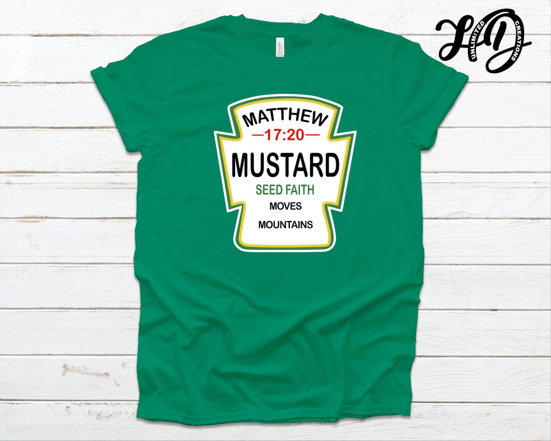 Mustard Seed of Faith Jesus Christian Condiment Jesus Saves Bible Verse ...