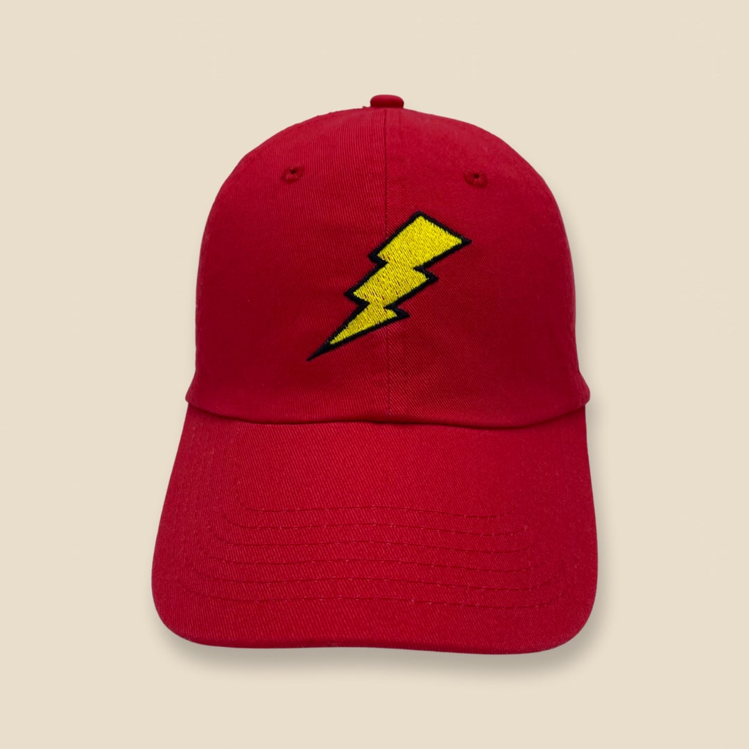Embroidered Lightning Bolt Hat: Adult & Youth Adjustable Cap - Etsy