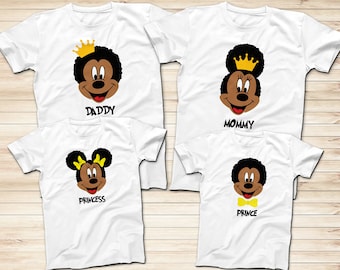 Afro Family T-shirts, African Mickey Mouse and Minnie Mouse Shirts ...