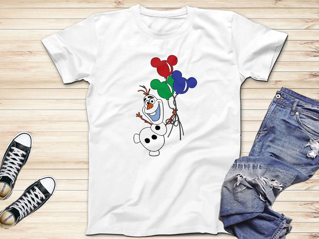 Olaf With Balloons Shirts, Disney Frozen Shirt, Olaf Birthday T-shirts ...