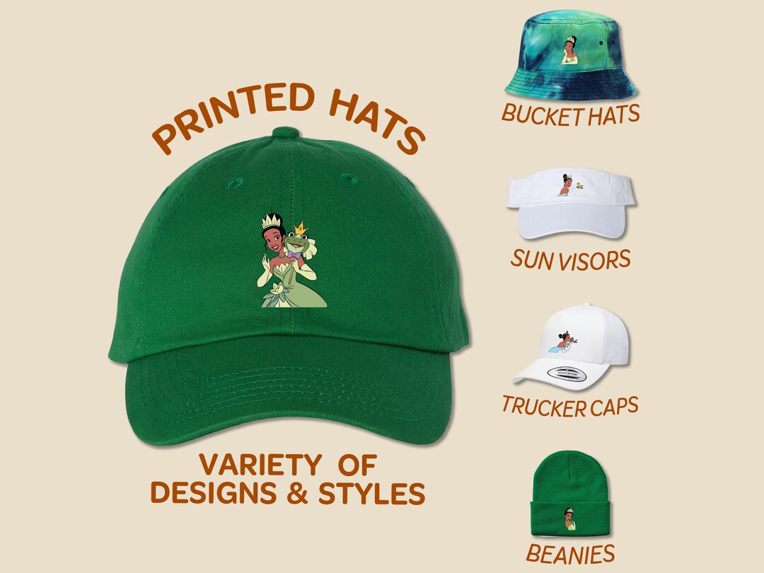 Tiana the Princess and the Frog Hat Full Color Printed Hat Trucker Hat ...