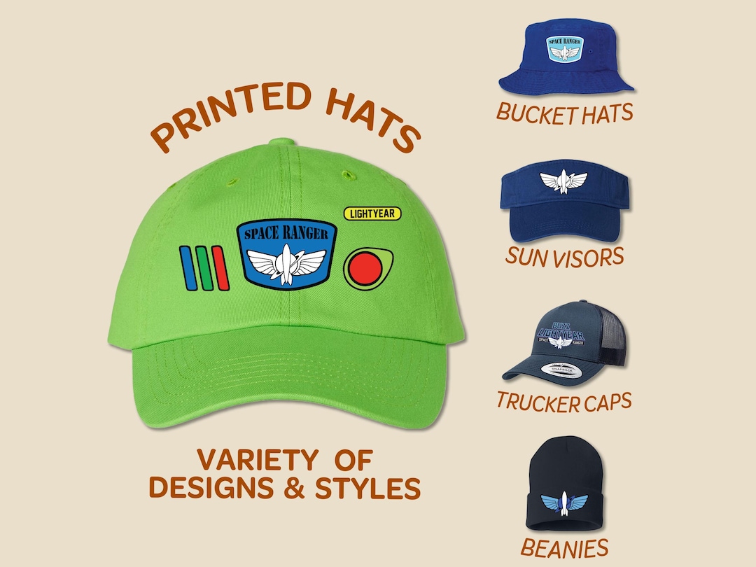 Buzz Lightyear Space Ranger Logo Hat: Printed Trucker, Bucket, Beanie ...