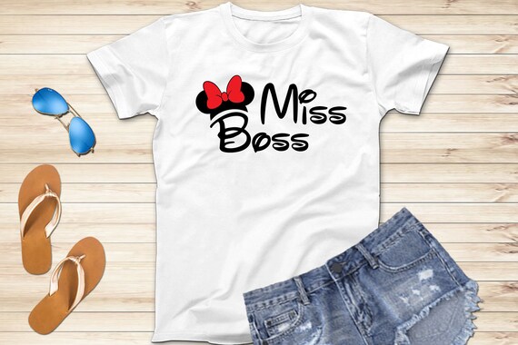 Miss Boss Minnie T-shirt White Minnie Shirt Miss Boss Shirt | Etsy