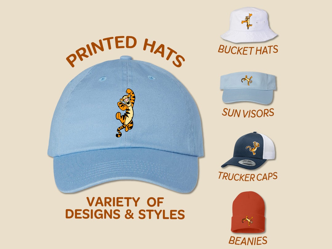 Tigger Hat | Tigger Full Color Printed Hat | Trucket Hat Bucket Hat Sun ...
