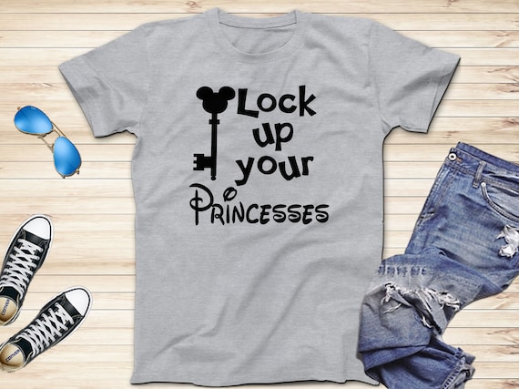Lock up Your Princesses Disney Key Shirts Funny Baby Boy | Etsy
