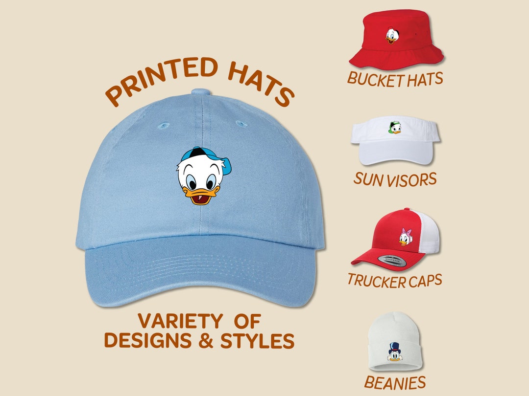 Scrooge Mqduck Nephews | Full Color Printed Hat | Trucker Hat | Bucket ...