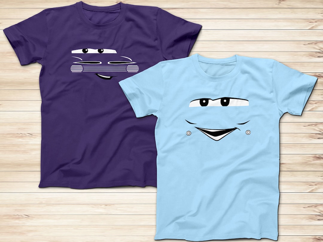 Disney Cars Ramone and Flo Shirts, Purple Ramone and Light Blue Flo ...