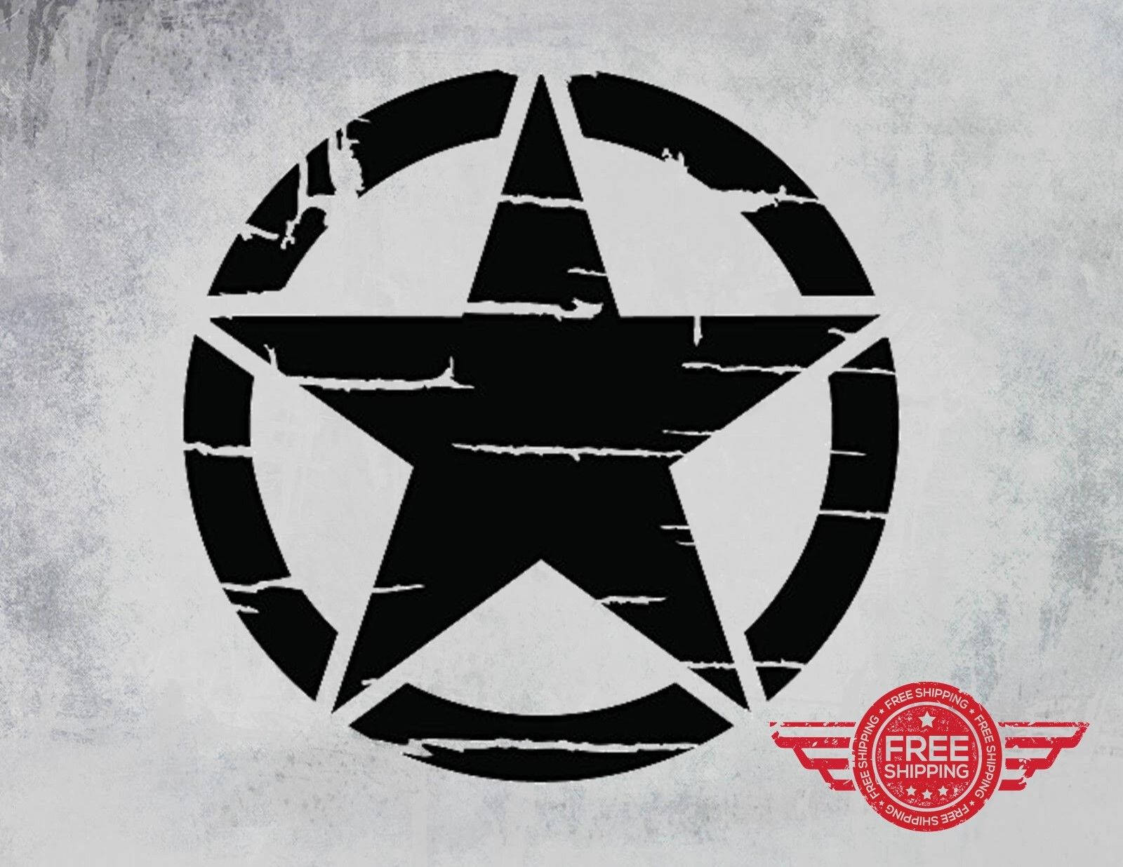 Distressed Military Star Jeep Hood Decal Wrangler Jk CJ TJ YJ | Etsy