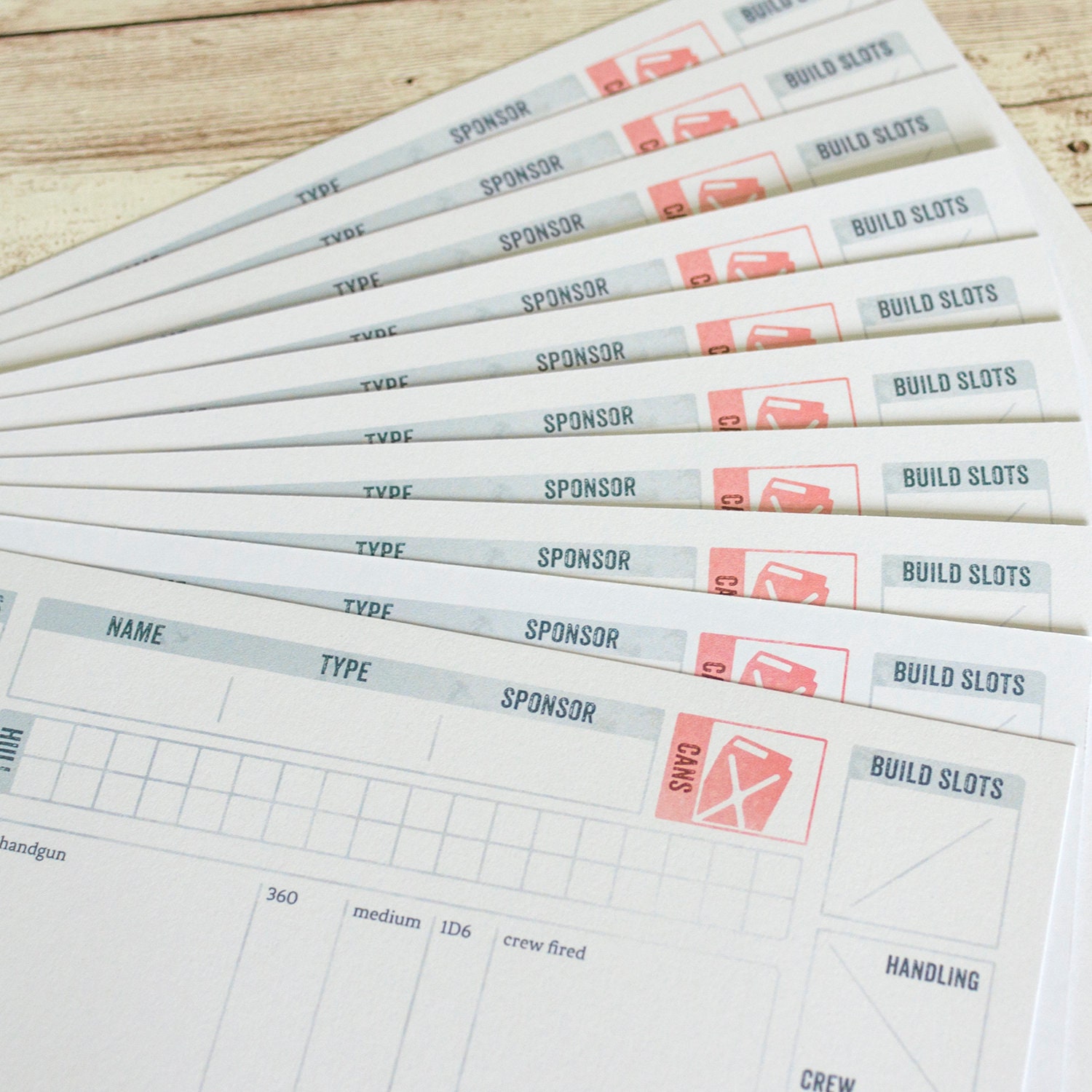 A5 Gaslands Vehicle Cards Set of 10 Dashboards for Post - Etsy