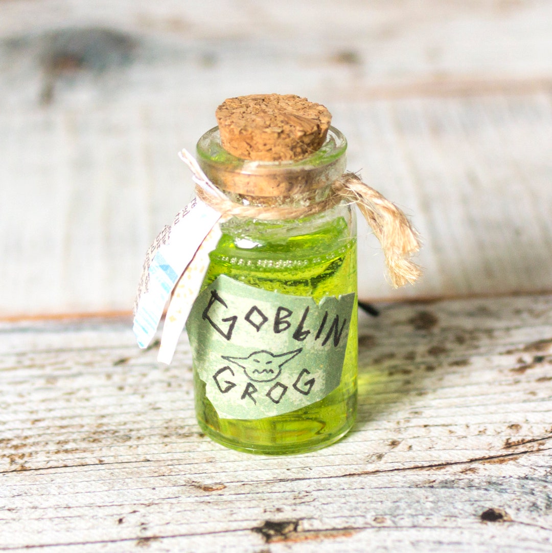 Goblin Grog Resin and Glass Potion Bottle Charm - Witchy Fantasy Bag ...