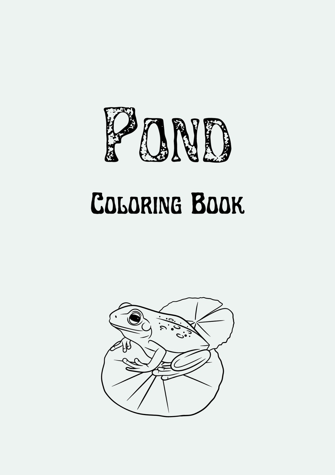 Pond Coloring Book Coloring Book Nature Coloring Book - Etsy