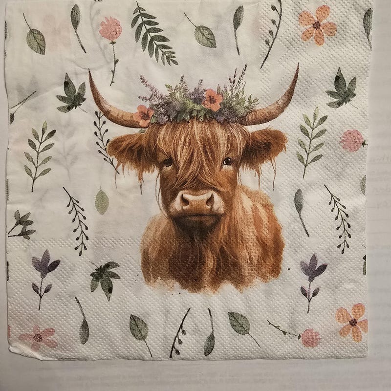 Cow Paper Napkins Pack - Etsy