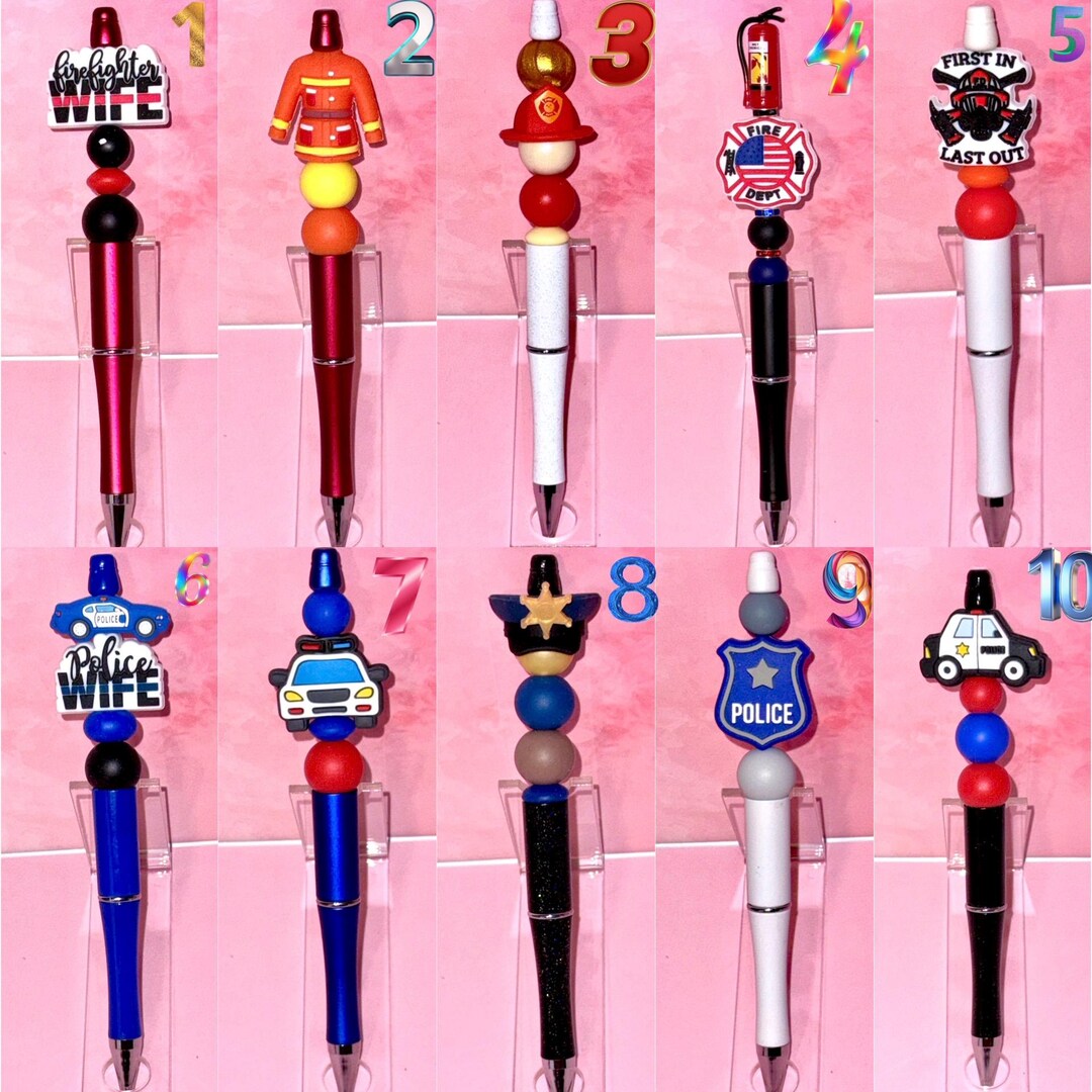 Beaded First Responder Themed Pens - Etsy