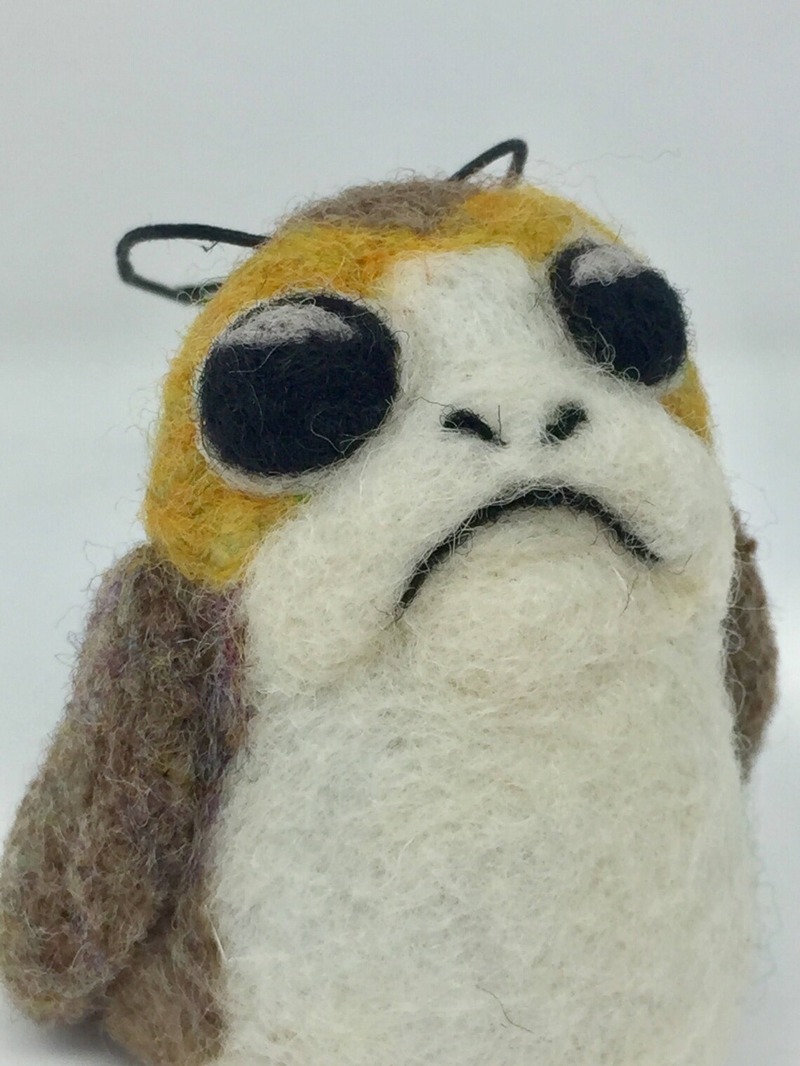 Porg Star Wars Needle Felt Figure Frown Face - Etsy