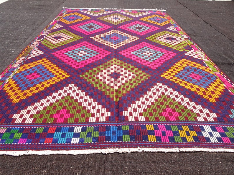 Pink Kilim Rug6x94 Feet 182x285 Cm Vintage Home | Etsy