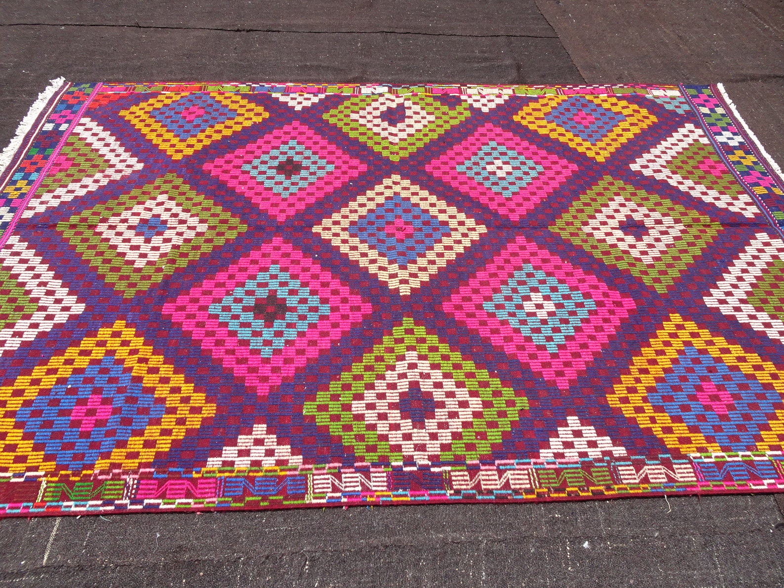 Pink Kilim Rug6x94 Feet 182x285 Cm Vintage Home | Etsy