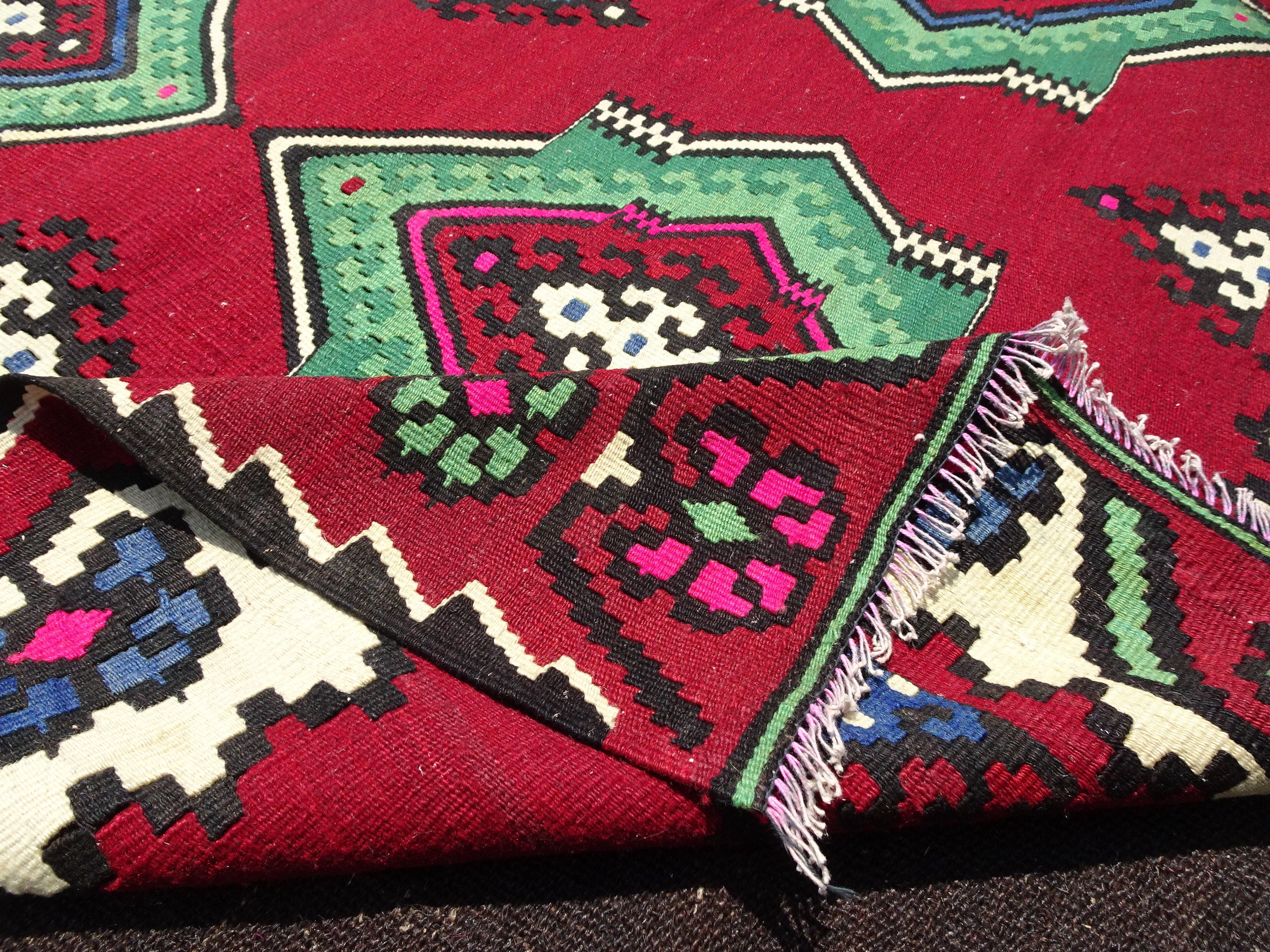 Turkish Handmade Red Kilim 710x96 Feet 240x290 | Etsy