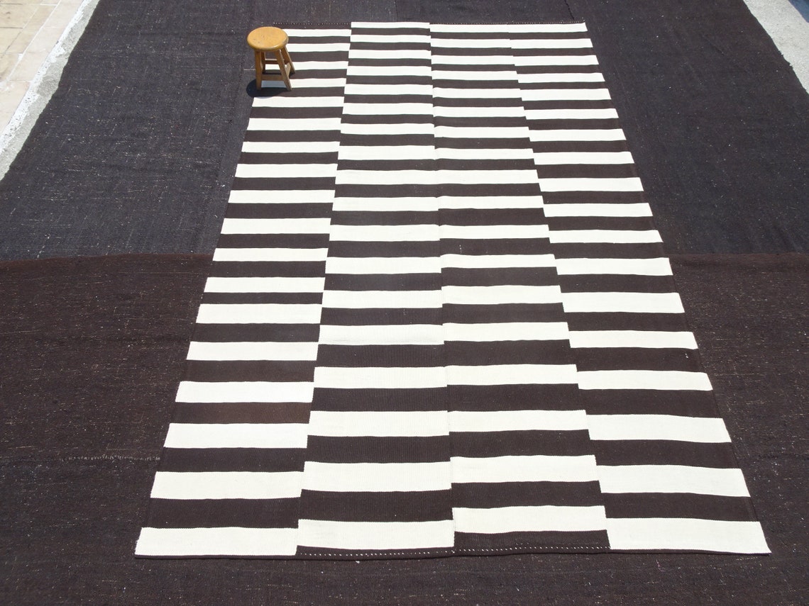 White/cream and Black/brown Rug75x12 Feet - Etsy