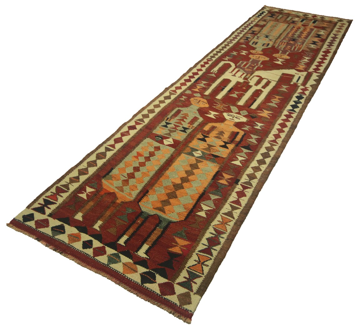 Horse and Human Figure Pattern Beautiful Kilim Rug - Etsy