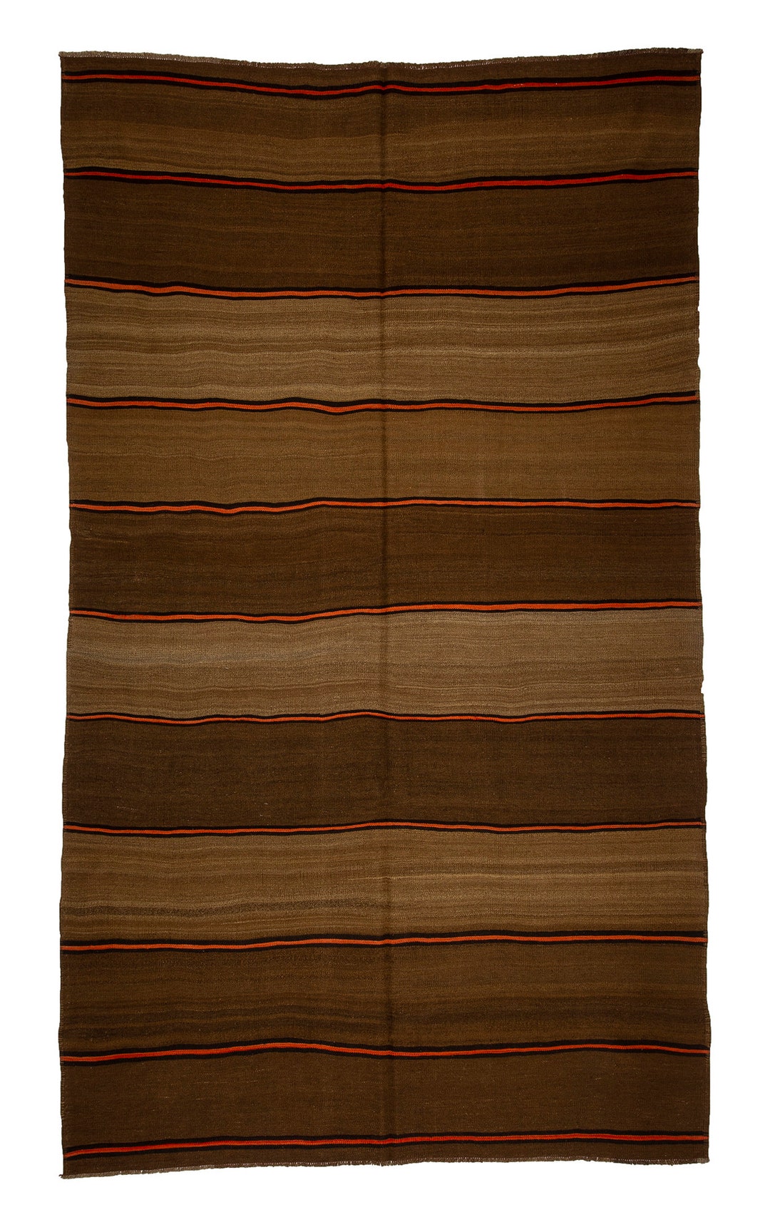 Brown Kilim Rug,6,4x10,7 Feet 194x326 Cm Modern Vintage,flat Weave ...