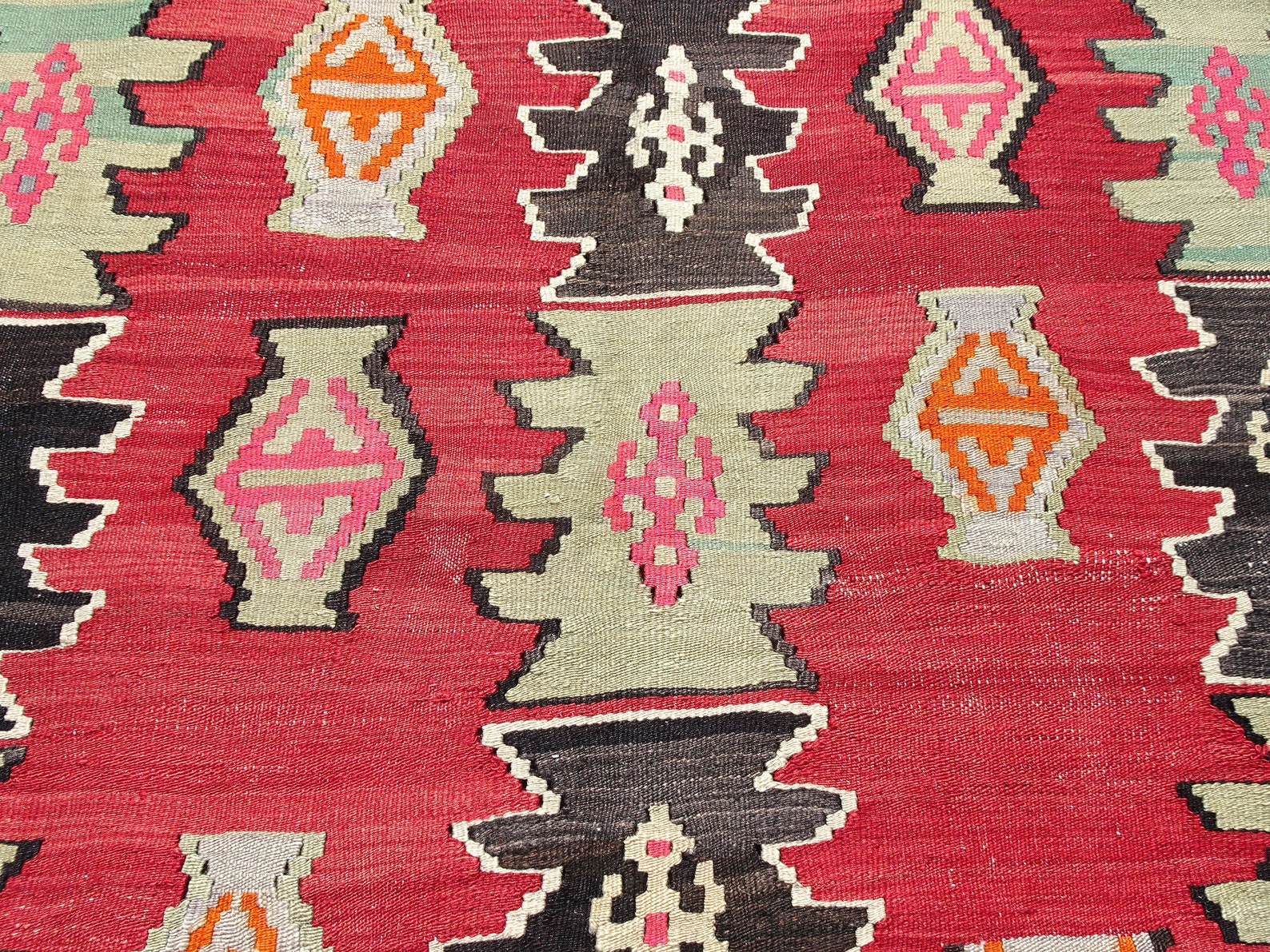 Red Kilim Rug64x88 Feet 194x270 Cm Turkish Red | Etsy