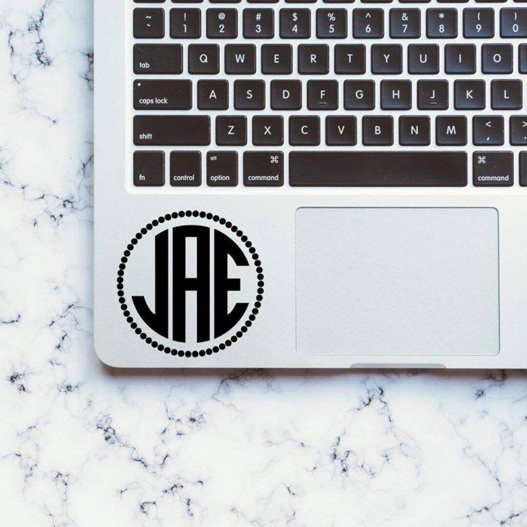 Circlemonogram Decal, Circle Decal, Circle Inital Decal, Inital Decal ...