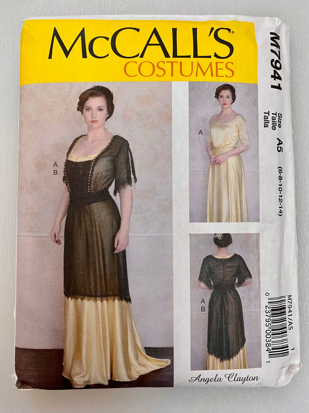 Mccall's 7941 Cosplay Costume Period Evening Dress Pattern - Etsy