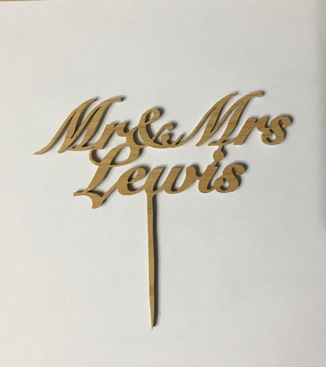 Hand Cut Wooden Cake Topper - Etsy