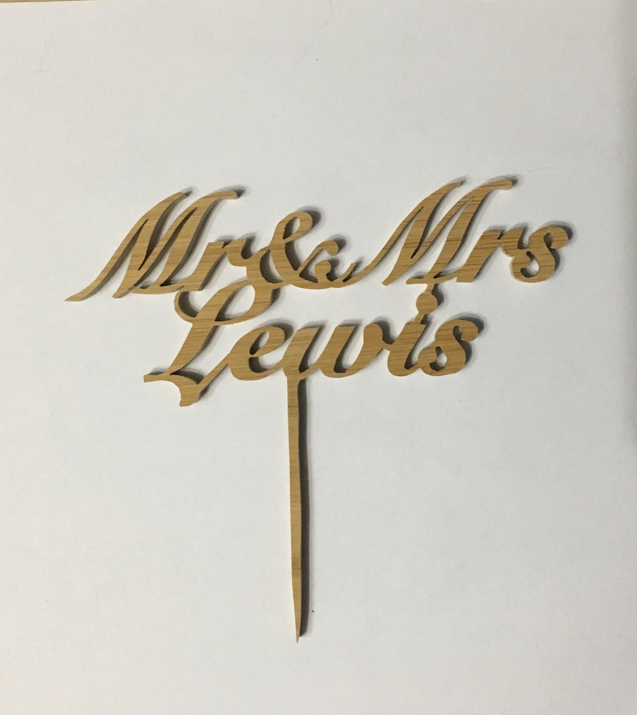 Hand Cut Wooden Cake Topper - Etsy