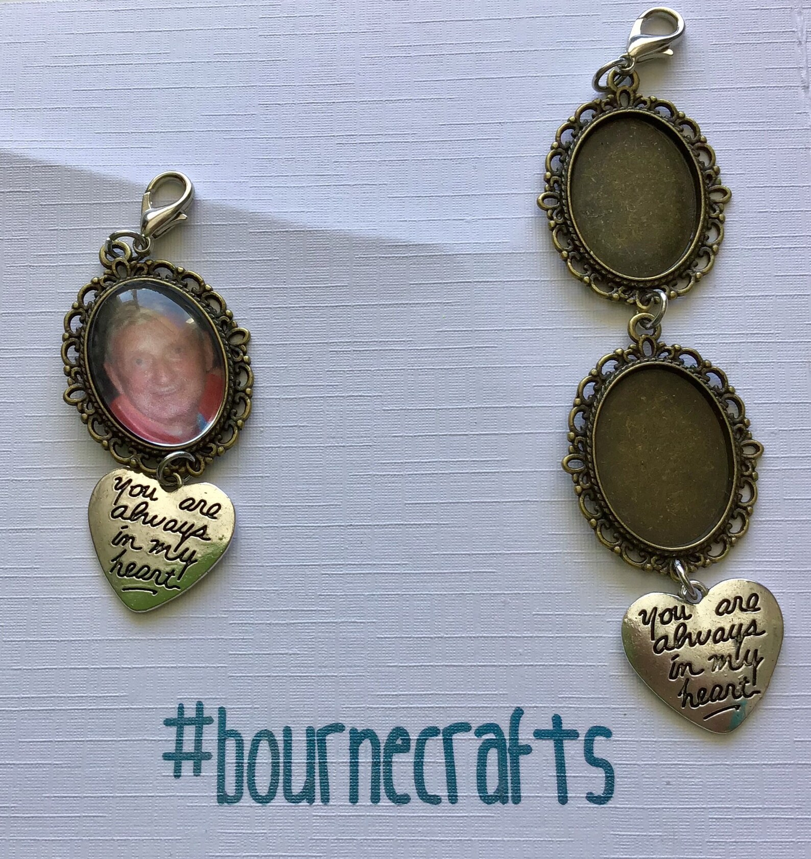 Personalised Wedding Bouquet, Buttonhole, Memorial Photo Charm - Etsy