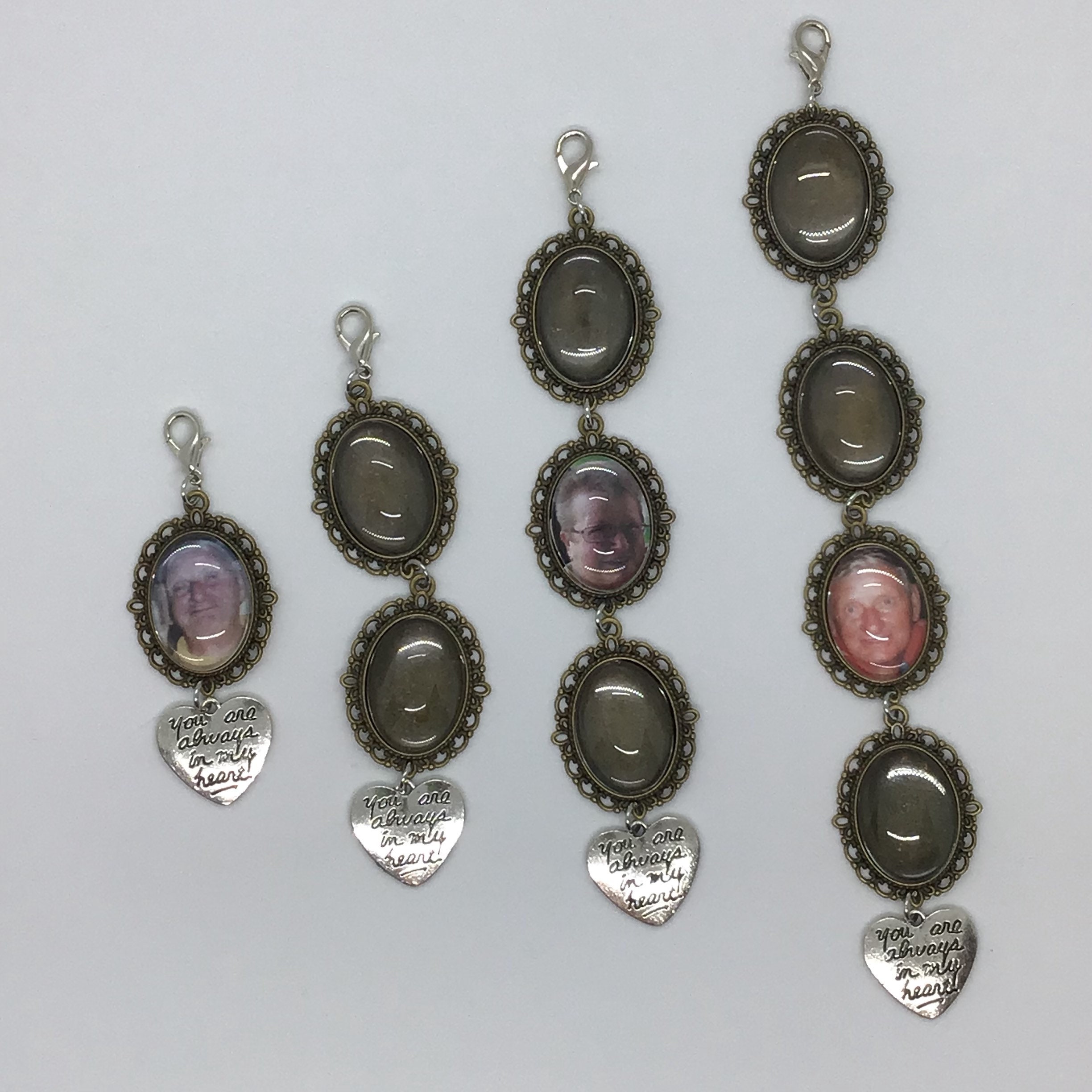 Personalised Wedding Bouquet, Buttonhole, Memorial Photo Charm - Etsy