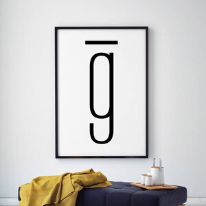 Letter G, G Print, G Poster, Fashion Prints, Letters Art, Letters ...