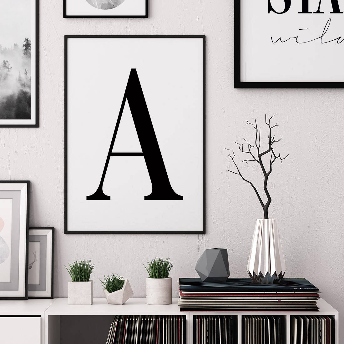 Letter A Printable Poster Scandinavian Poster Letter A - Etsy
