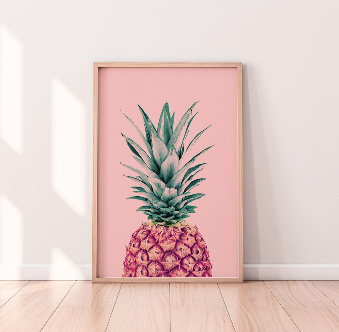 Pineapple Print, Tropical Fruit Wall Art, Kitchen Decor, Fruit Print ...