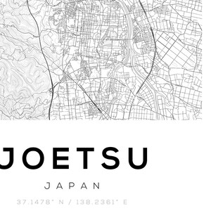 Joetsu Map Print, Joetsu Japan, Map of Joetsu, Joetsu Map Poster ...