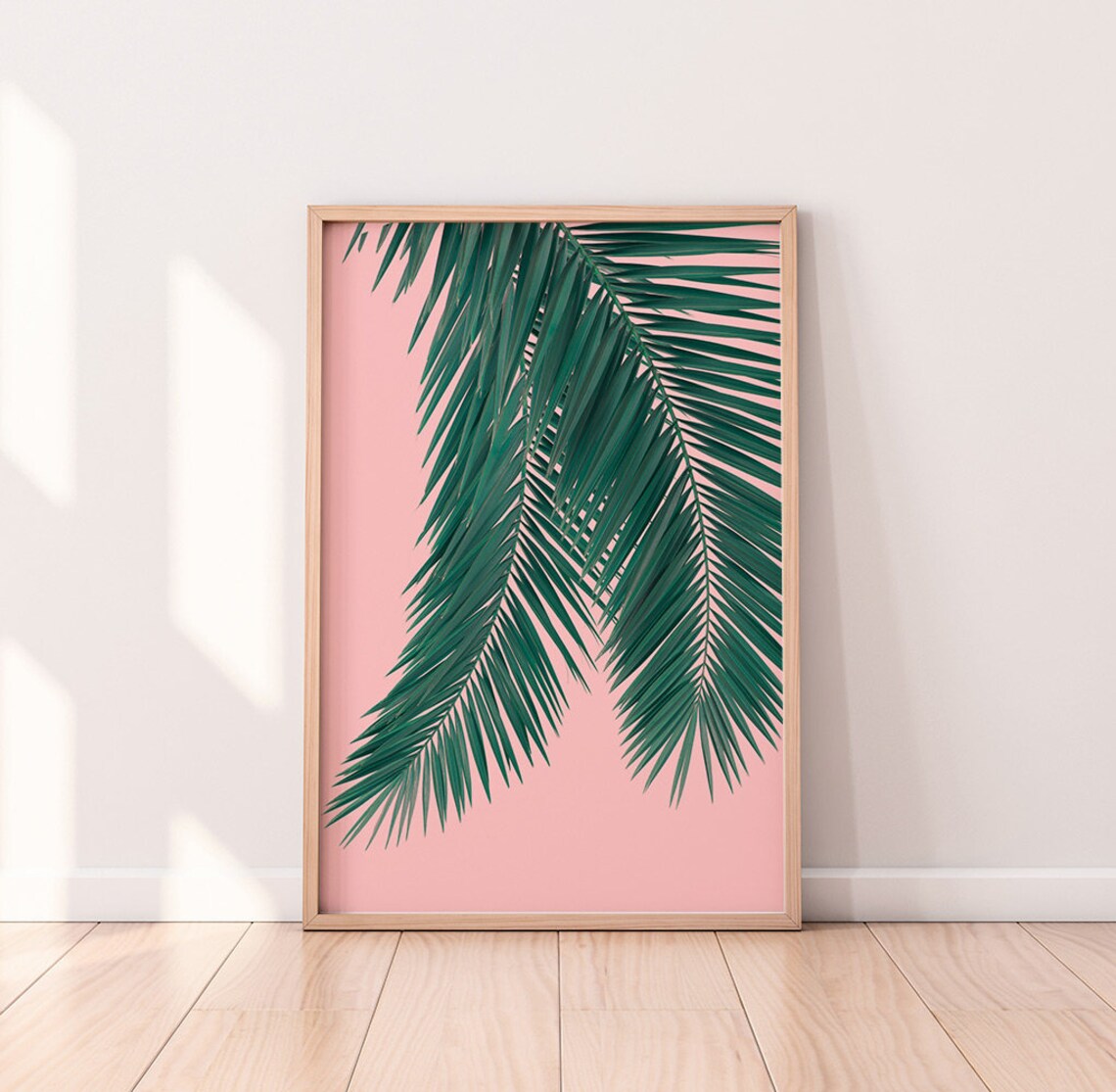Palm Leaf Poster Tropical Leaf Poster Leaf Print Printable - Etsy