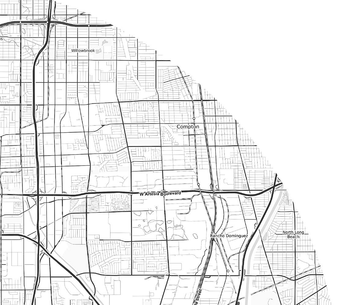 Los Angeles City Map US City Map City Map Art California - Etsy