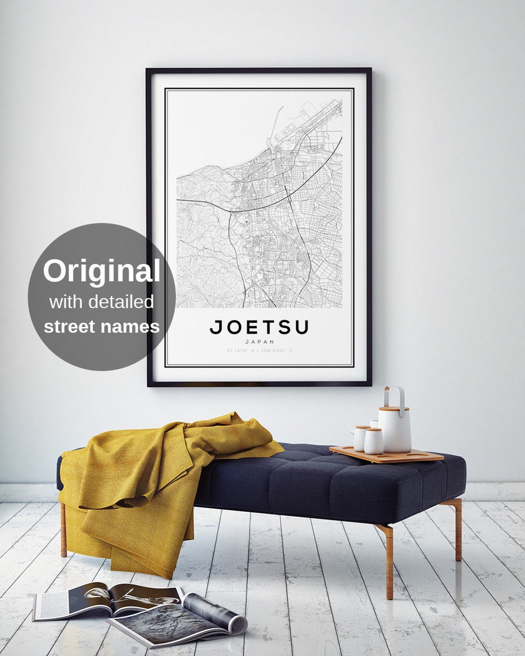 Joetsu Map Print, Joetsu Japan, Map of Joetsu, Joetsu Map Poster ...