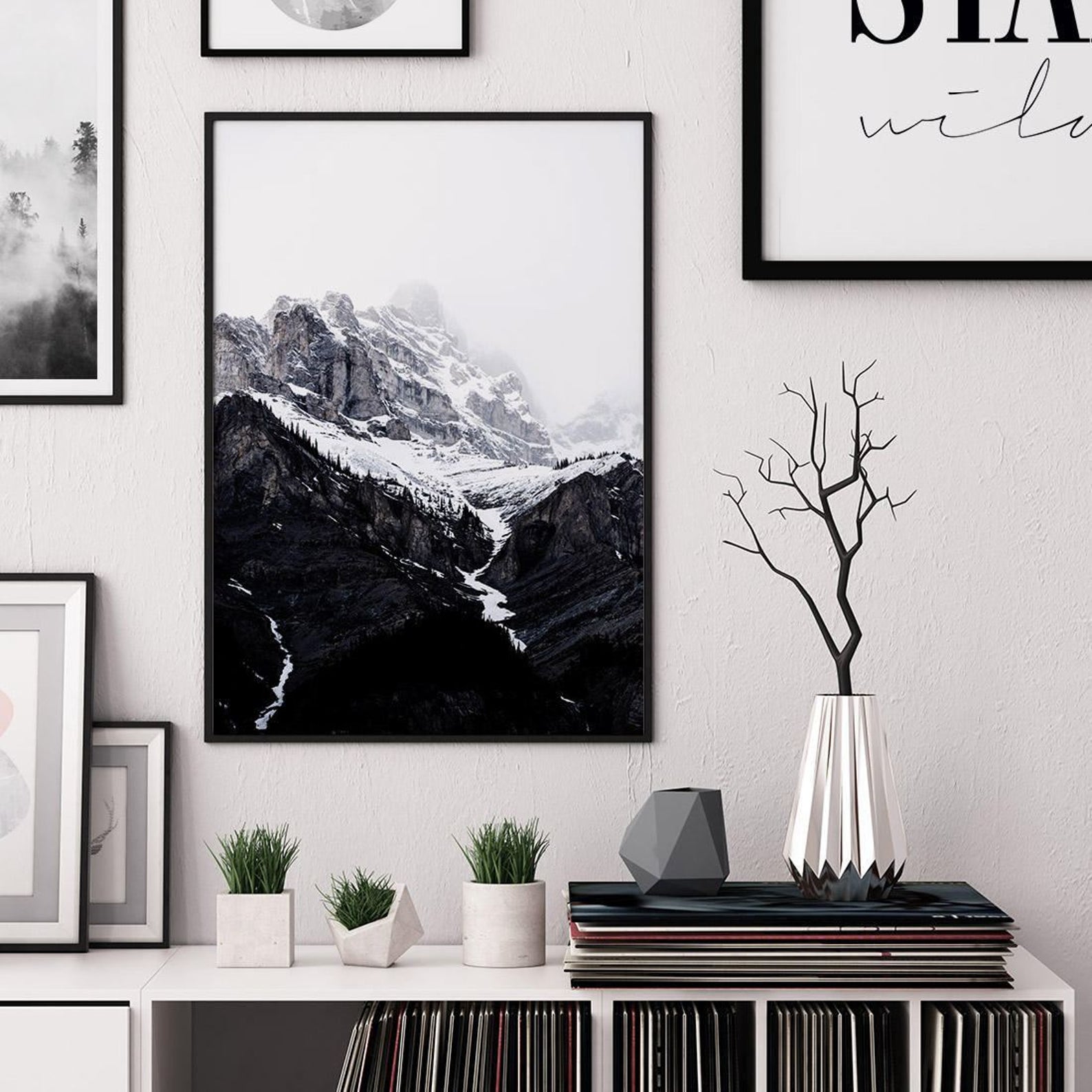 Mountain Poster Affiche Scandinave Printable Wall Art - Etsy