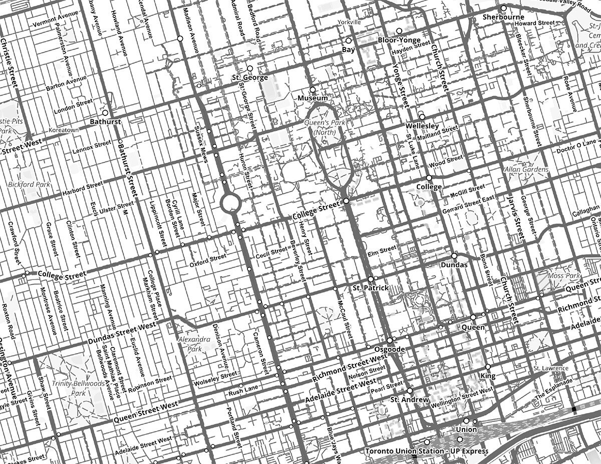 Toronto Map Print Map Of Toronto Toronto Ontario Toronto Etsy Canada
