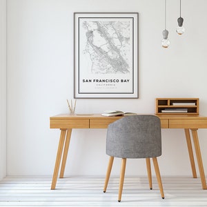 SF the Bay Area Map, San Francisco Map Print, San Francisco Map Poster ...