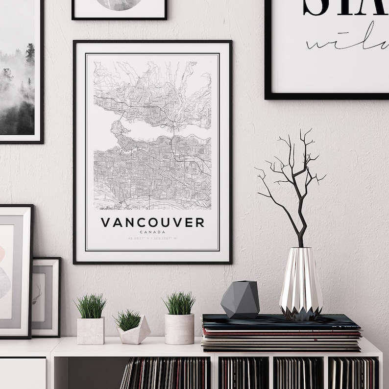 Vancouver Map Print Vancouver Maps Vancouver Map Poster Map | Etsy