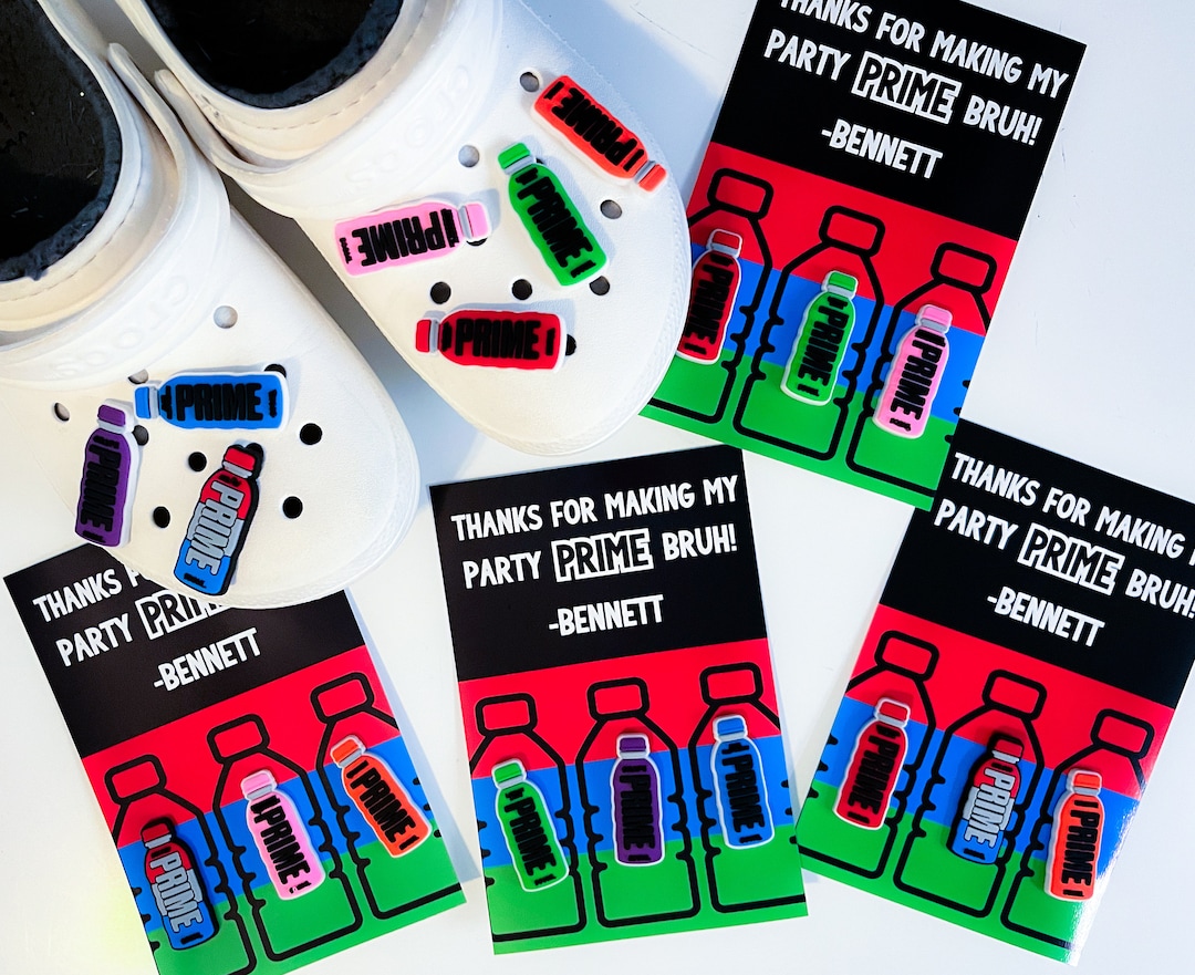 Party Favor Croc Charm W/card Personalized Prime Tween Boy Party Bruh ...