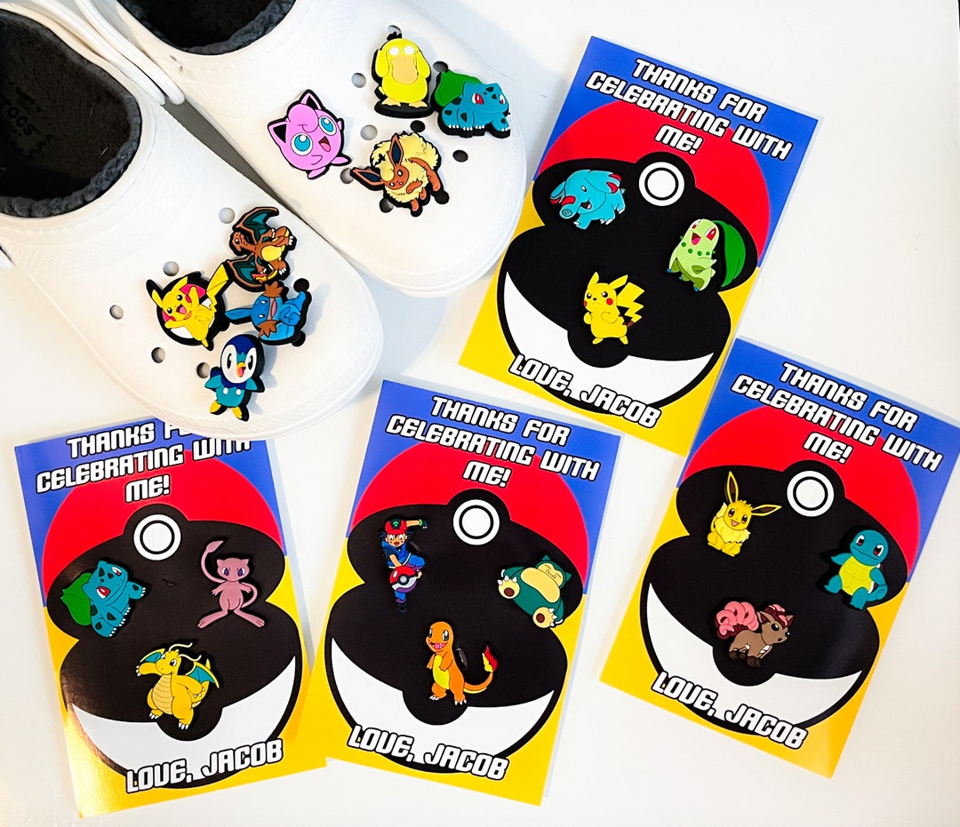 Party Favor Croc Charm W/card Personalized Pokemon Dino Little Boy ...