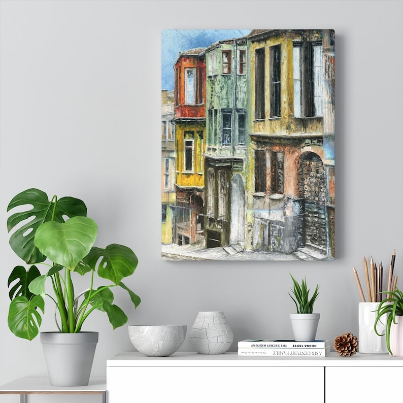 Walls of Color, Istanbul, Quality Canvas Wall Art Print, Ready to Hang ...
